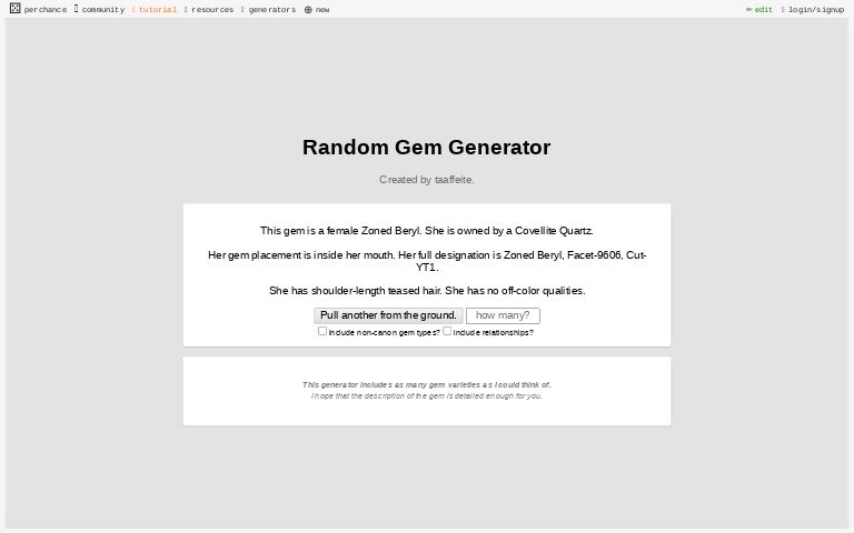 Random Gem Generator
