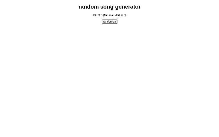 random song generator