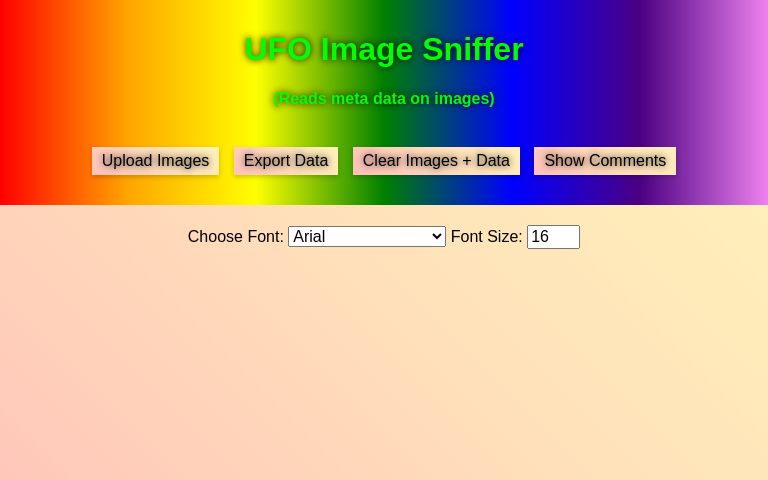 UFO Image Sniffer ― Perchance Generator