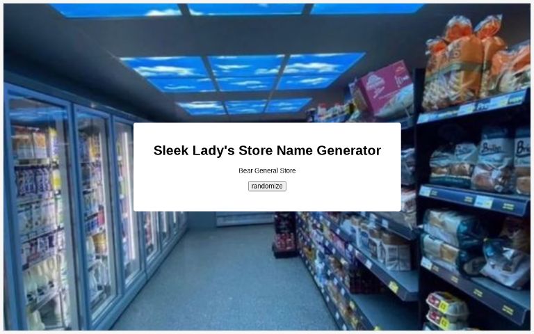 Sleek Lady's Store Name Generator