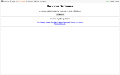 Random Sentence ― Perchance Generator