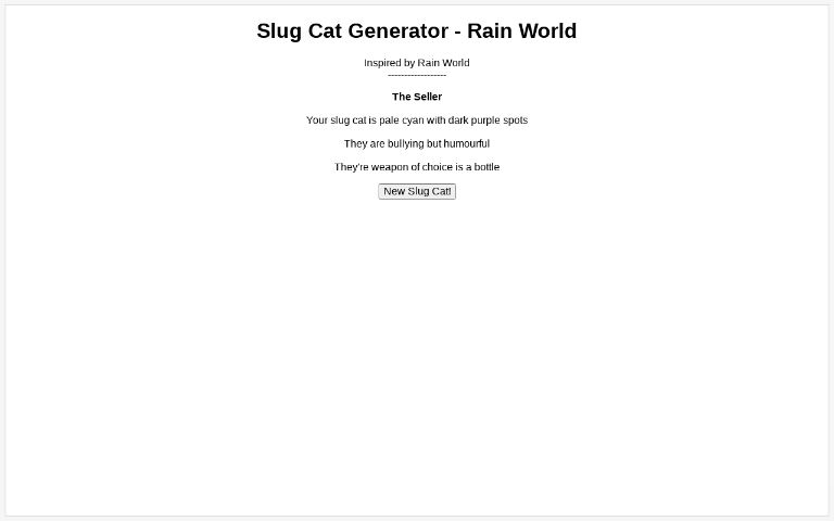 Slug Cat Generator - Rain World