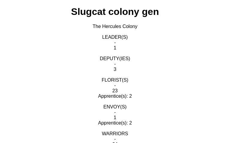 Slugcat colony gen