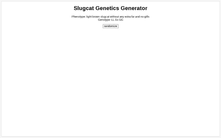 Slugcat Genetics Generator