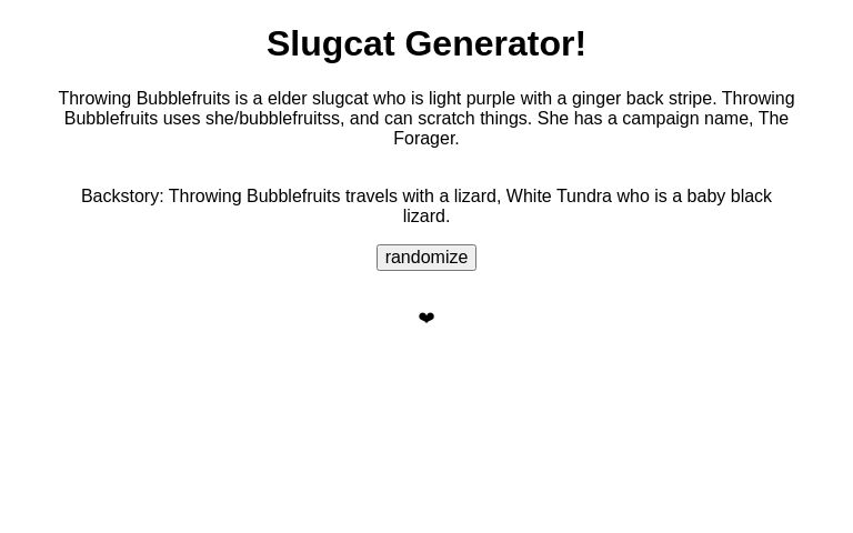Slugcat Generator!