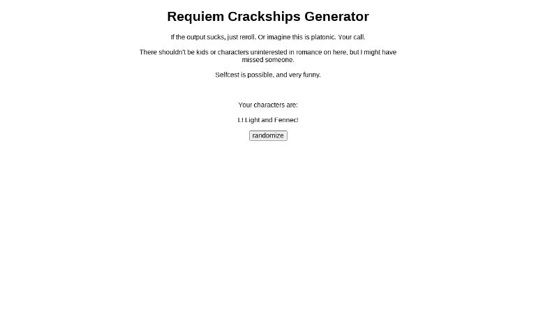 Requiem Crackships Generator