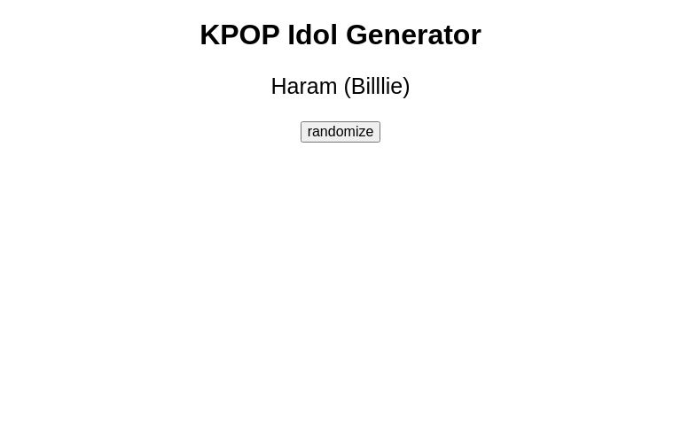 KPOP Idol Generator