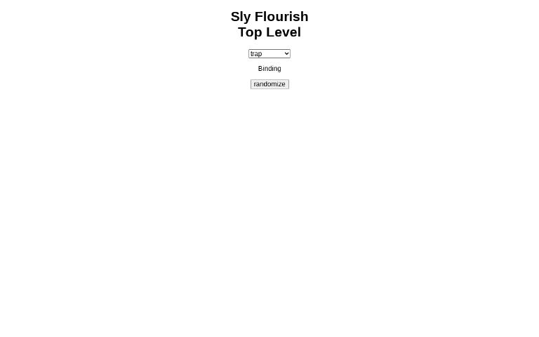 Sly FlourishTop Level ― Perchance Generator