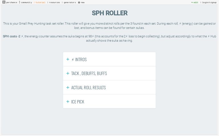 SPH ROLLER ― Perchance Generator
