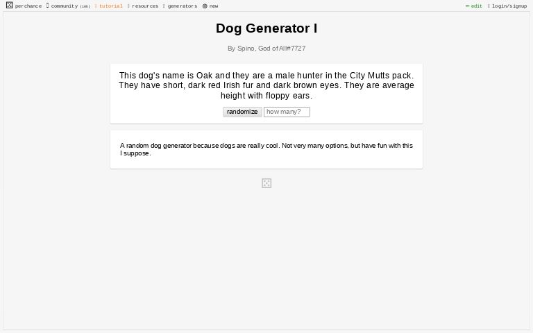 Dog Generator I