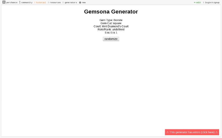 Gemsona Generator