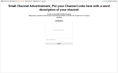 Small Channel Advertisement, Put your Channel Links here with a word ...