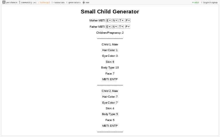 Small Child Generator