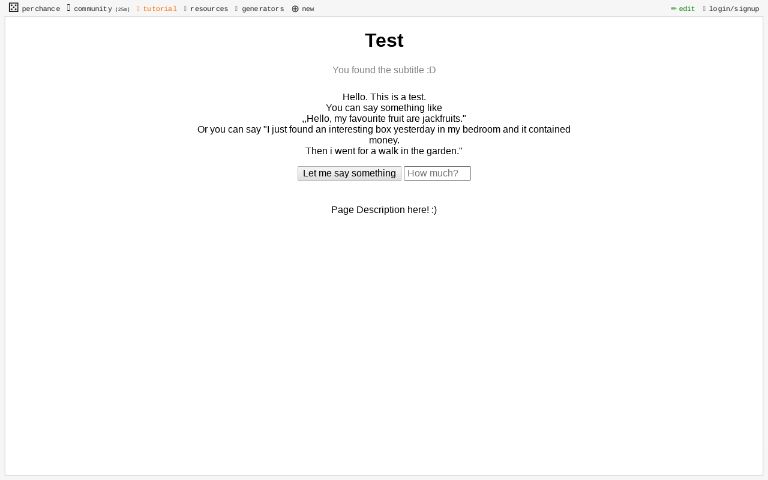 Test ― Perchance Generator