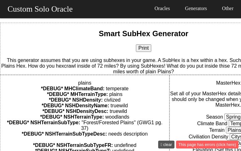 Smart SubHex Generator