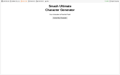 Smash Ultimate Character Generator