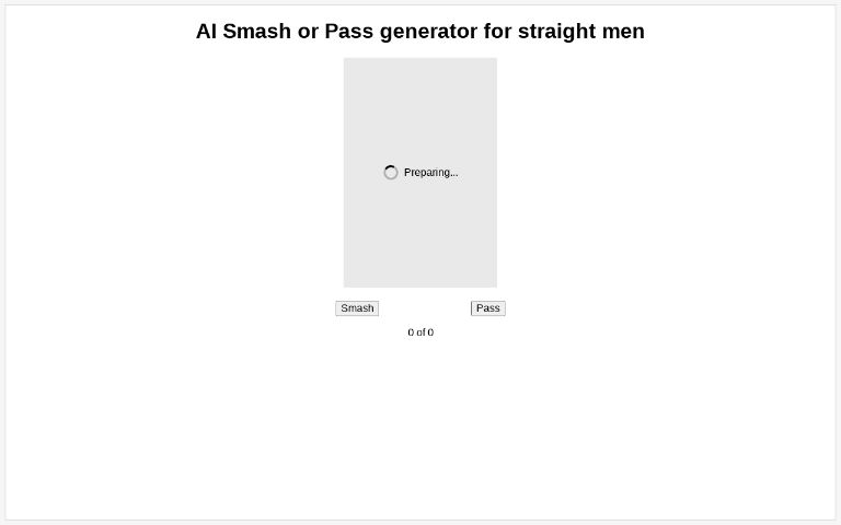 AI Smash or Pass generator for straight men