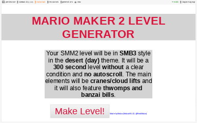 MARIO MAKER 2 LEVEL GENERATOR