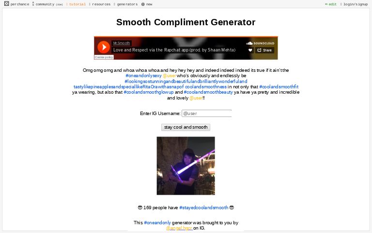 Smooth Compliment Generator