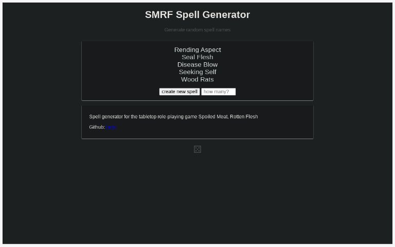 SMRF Spell Generator
