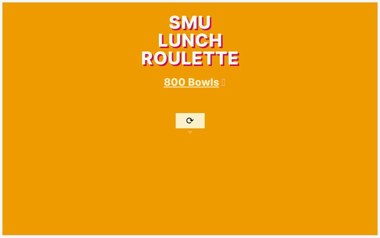 SMU LunchRoulette ― Perchance Generator