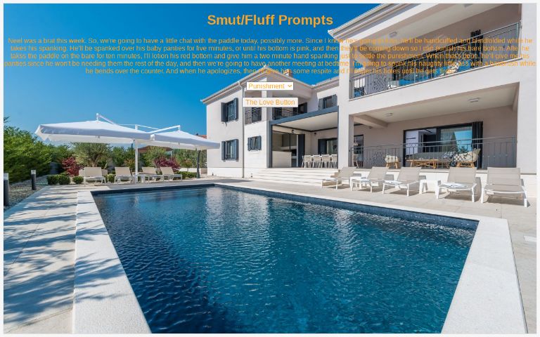 Smut/Fluff Prompts ― Perchance Generator