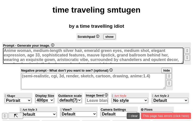 time traveling smtugen ― Perchance Generator
