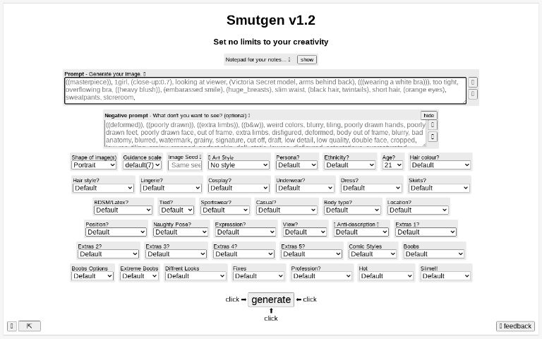 Smutgen v1.2 ― Perchance Generator