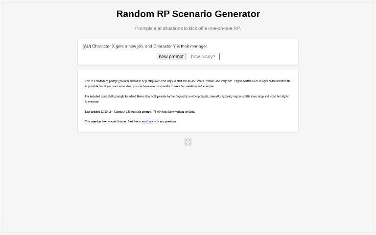 Random RP Scenario Generator