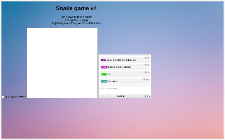 Snake game v4 ― Perchance Generator