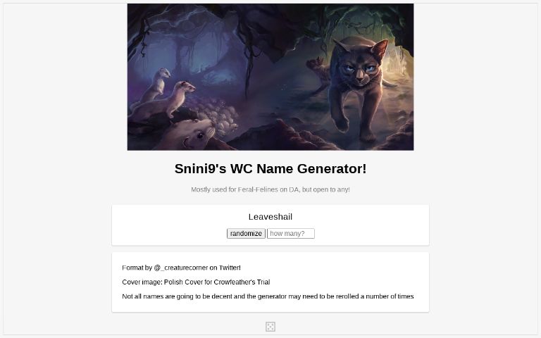 Snini9's WC Name Generator!