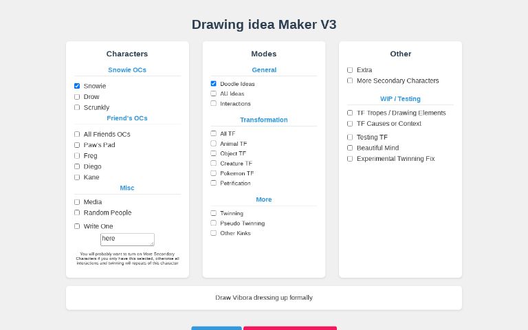 Drawing idea Maker V3 ― Perchance Generator