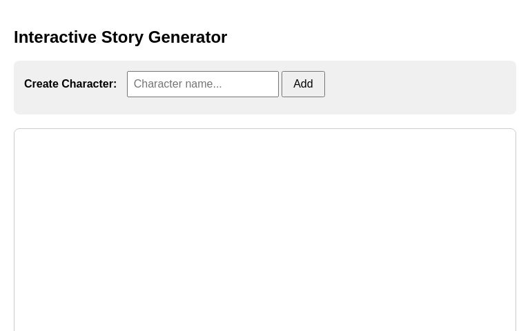 Interactive Story Generator