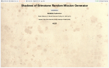 Shadows of Brimstone Random Mission Generator