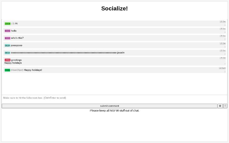 Socialize! ― Perchance Generator