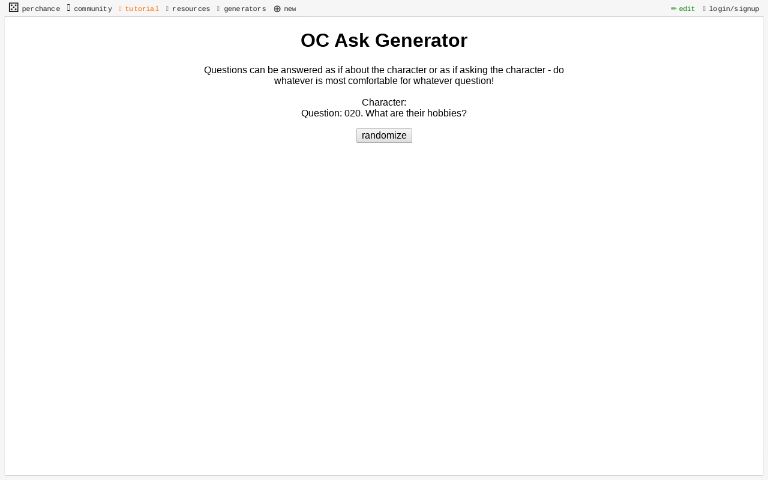 OC Ask Generator