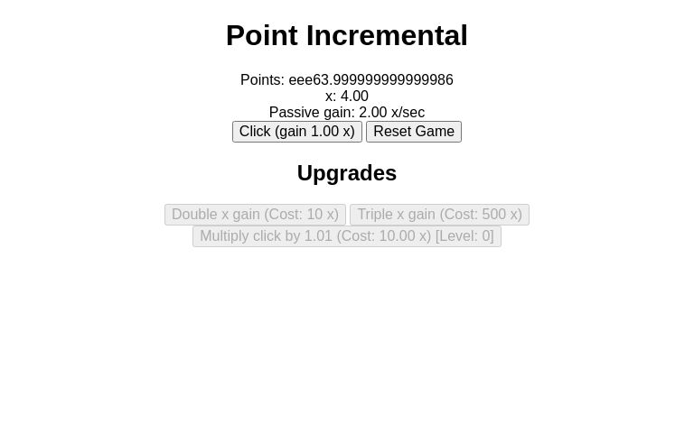 Point Incremental ― Perchance Generator
