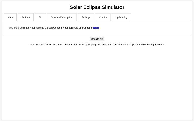 Solar Eclipse Simulator ― Perchance Generator