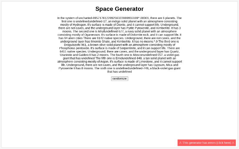 Space Generator