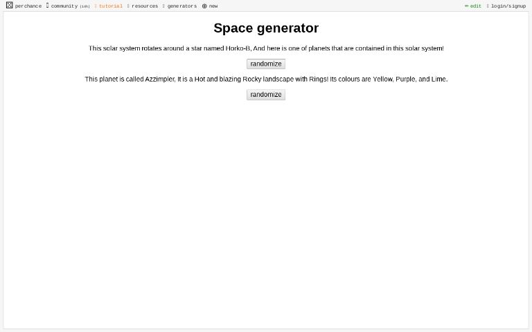 Space generator