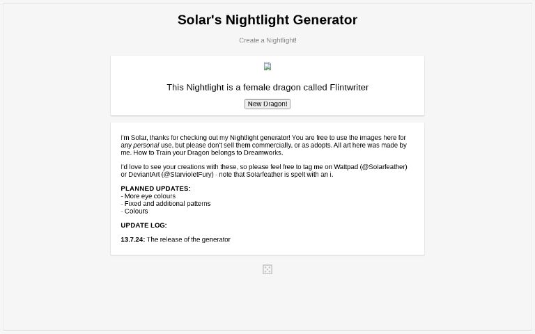 Solar's Nightlight Generator