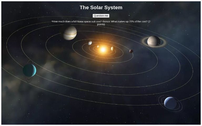 The Solar System ― Perchance Generator