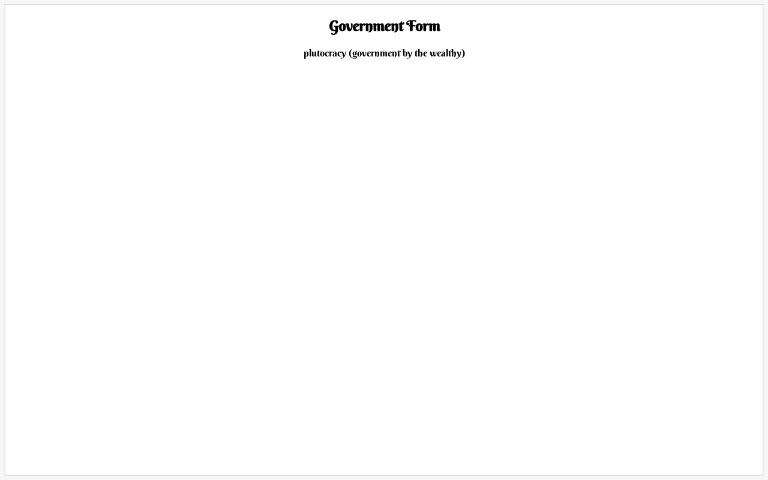 Government Form ― Perchance Generator