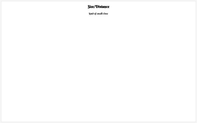 Size/Distance ― Perchance Generator