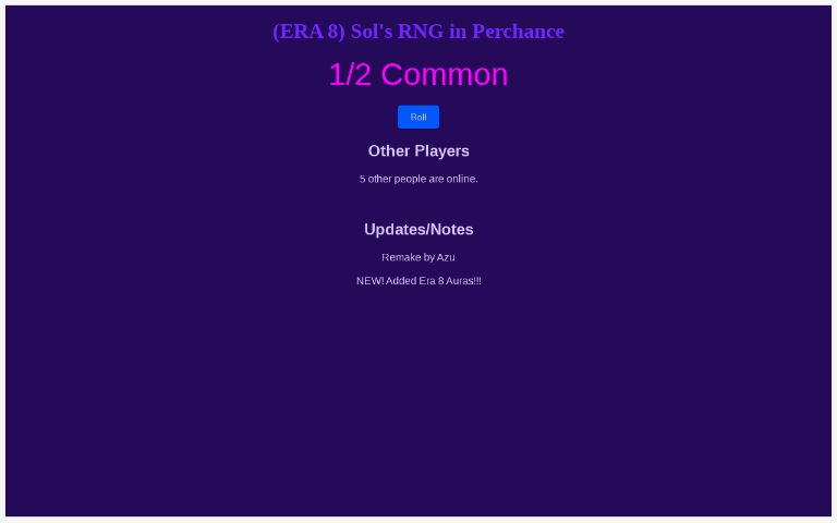 (ERA 8) Sol's RNG in Perchance ― Perchance Generator