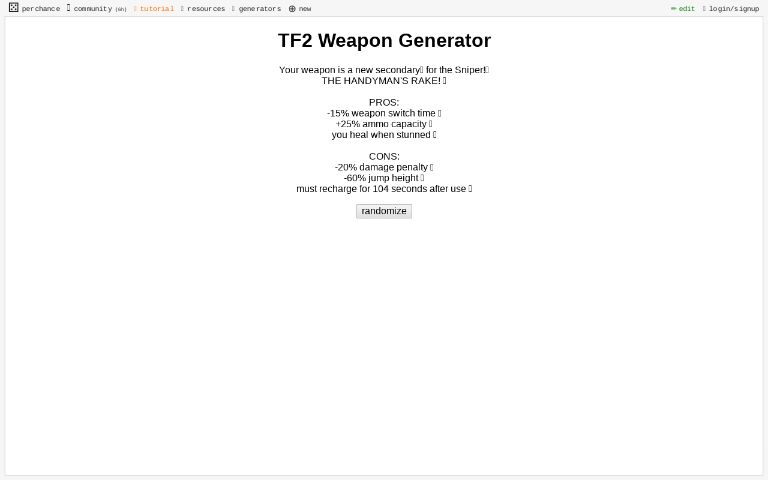 TF2 Weapon Generator