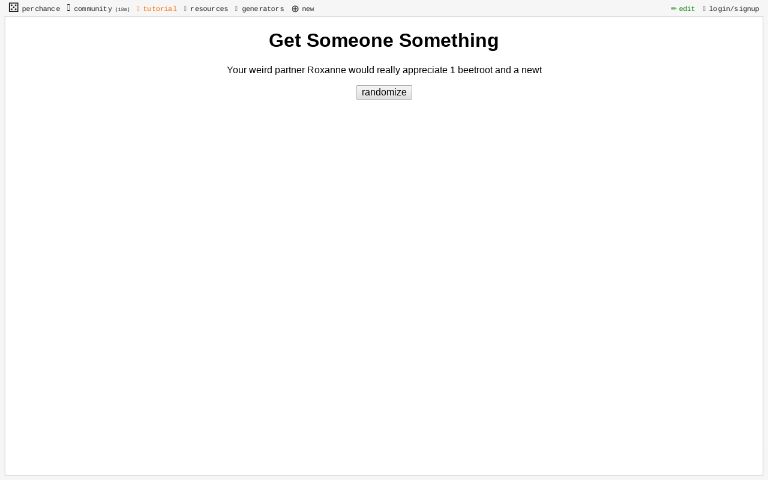 Get Someone Something ― Perchance Generator