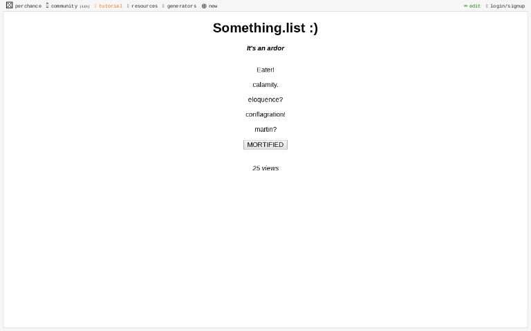 Something.list :) ― Perchance Generator