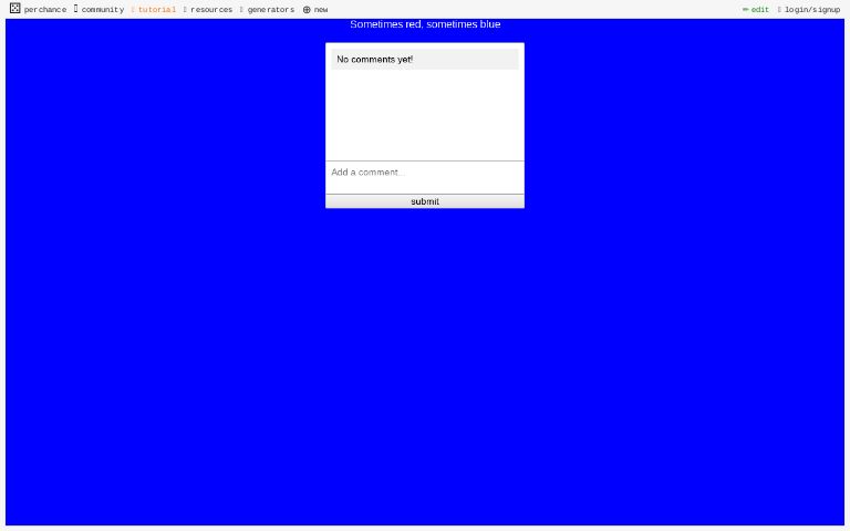 Sometimes red, sometimes blue ― Perchance Generator