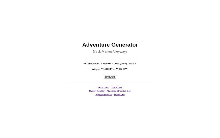 Adventure Generator